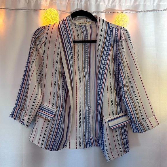Jackets & Coats | Light Weight Blazer With Fun Print | Poshmark